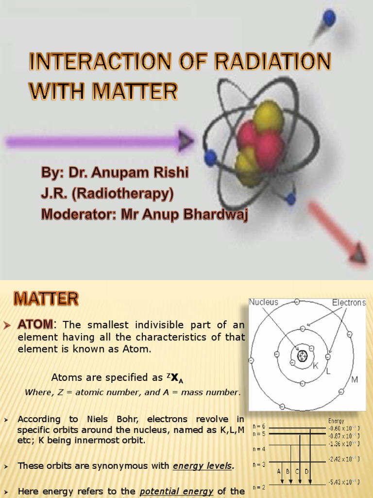Interaction of Radiation With Matter - Anupam | PDF | Electron | Neutron