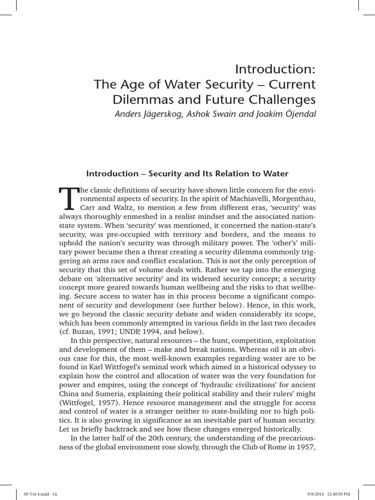 Introduction The Age of Water Security | PDF | Water Security | Water ...