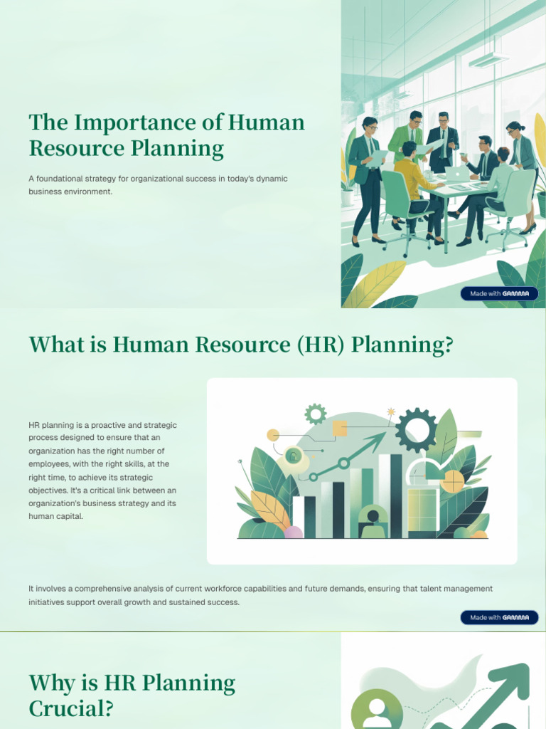 The Importance of Human Resource Planning | PDF | Talent Management ...
