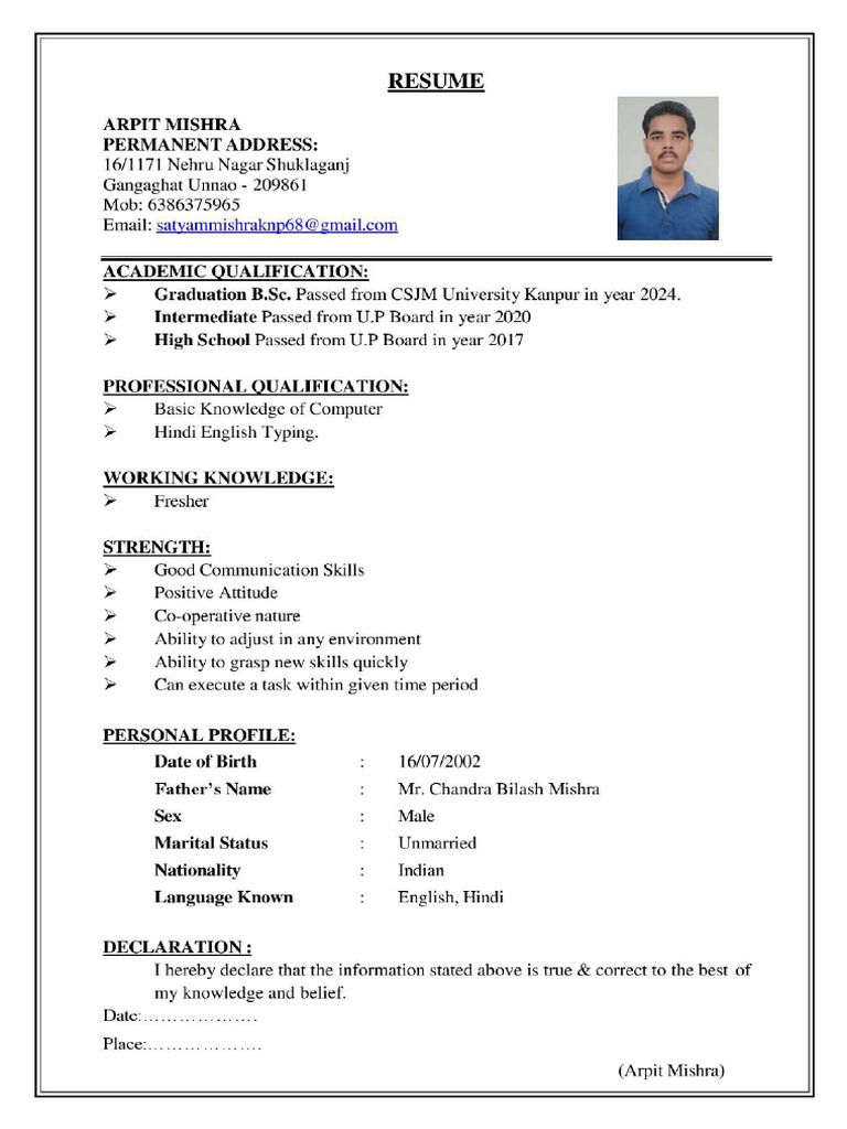 arpit mishra cv 2 (1) | PDF