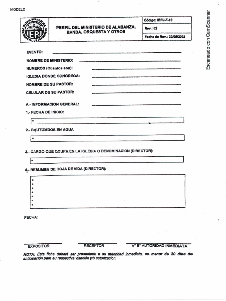 Perfil Del Ministerio de Alabanza, Banda, Orquesta y Otros | PDF