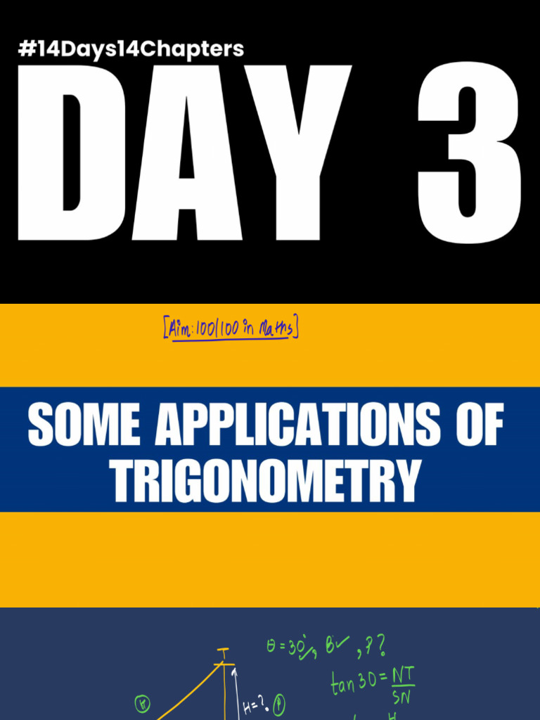 Some Applications of Trignometry 2026 | PDF