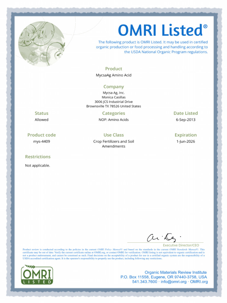 Mys 4409 Cert | PDF