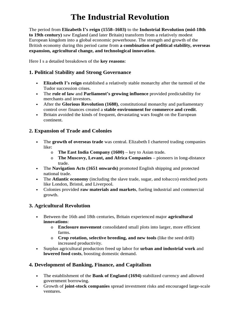 YF The Industrial Revolution - Worksheet | PDF | Industrial Revolution ...