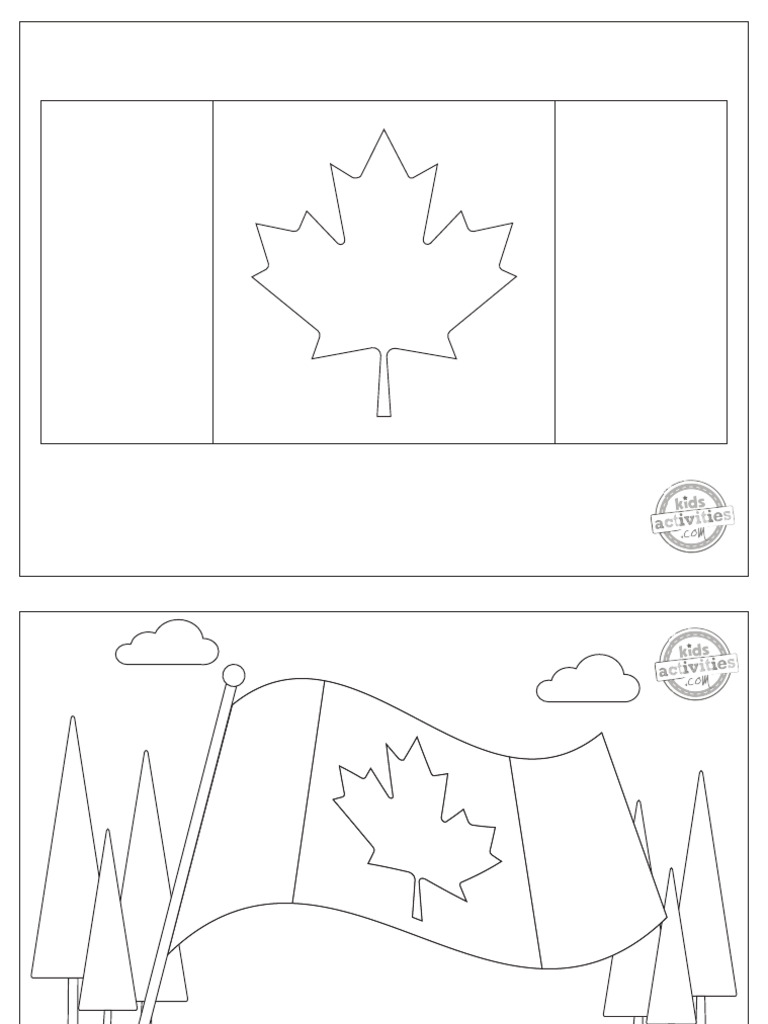 Canada Flag Coloring Pages | PDF