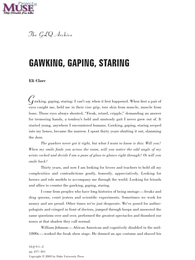 Gawking, Gaping, Staring | PDF | Sexual Orientation | Gender Identity