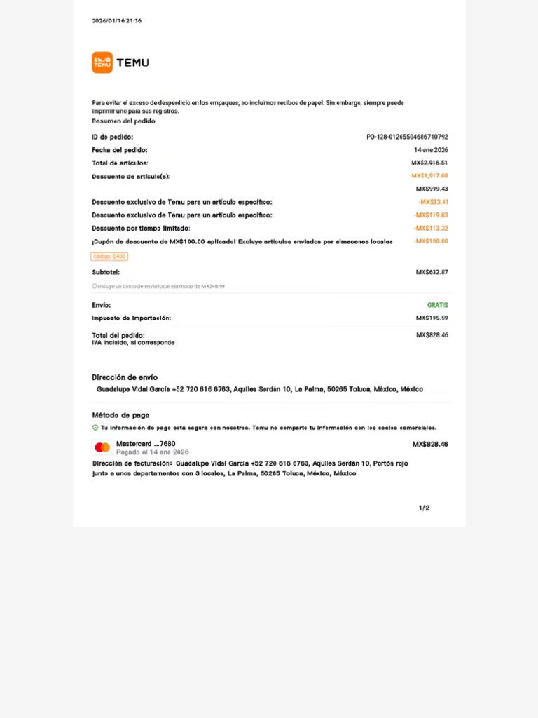 Temu Web Document | PDF