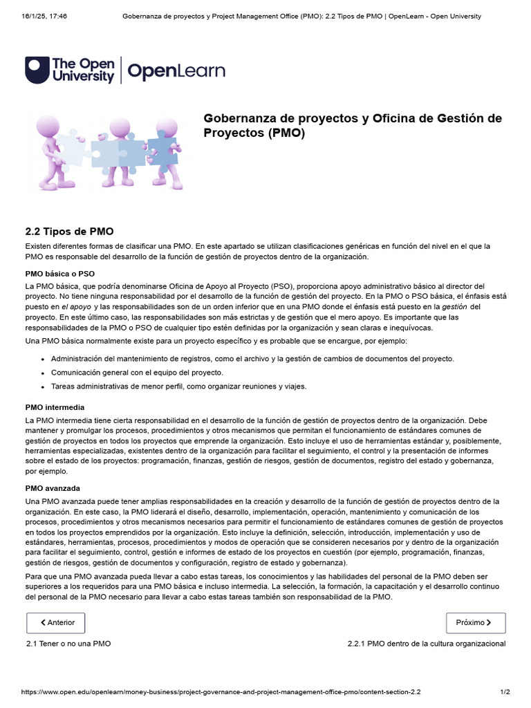 Gobernanza de Proyectos y Project Management Office (PMO) - 2.2 Tipos ...
