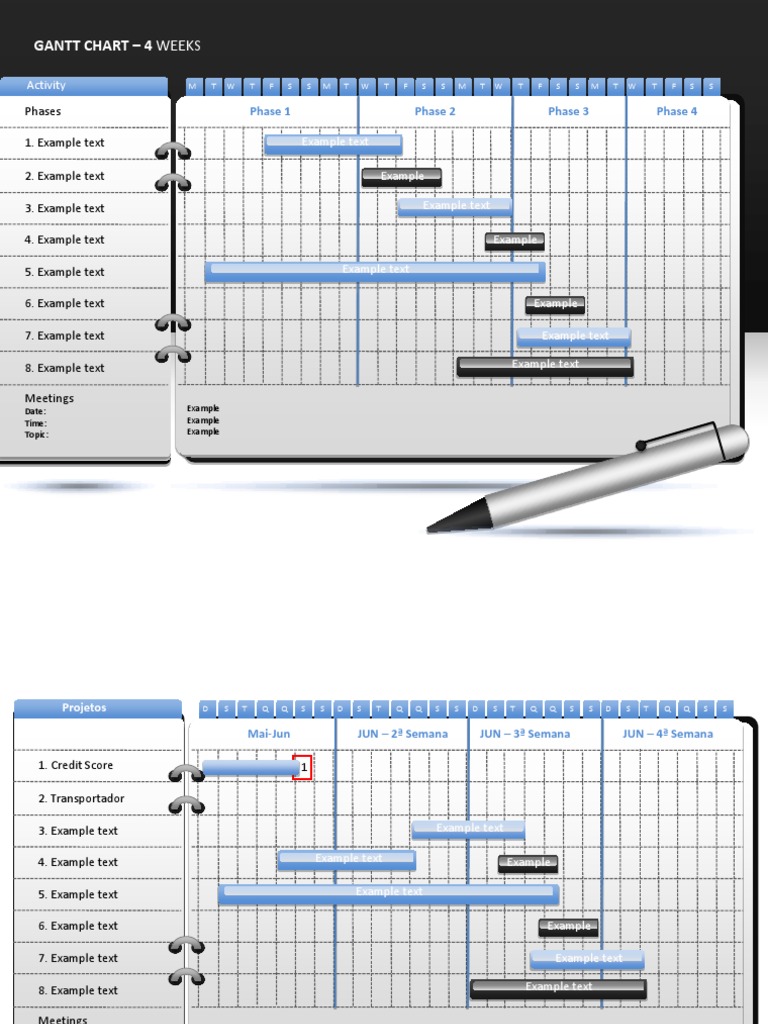 GANTT Chart Weeks | PDF