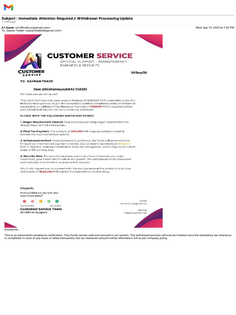 Gmail - Subject _ Immediate Attention Required __ Withdrawal Processing ...