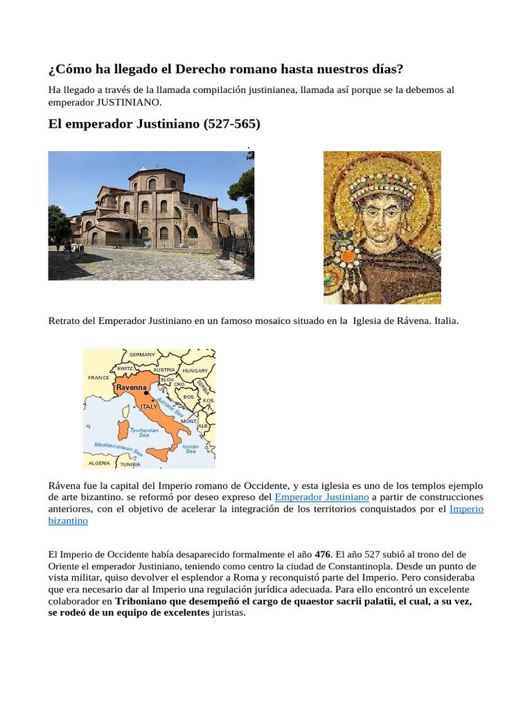 La Compilación de Justiniano El Corpus Iuris Civilis | PDF | Justiniano I