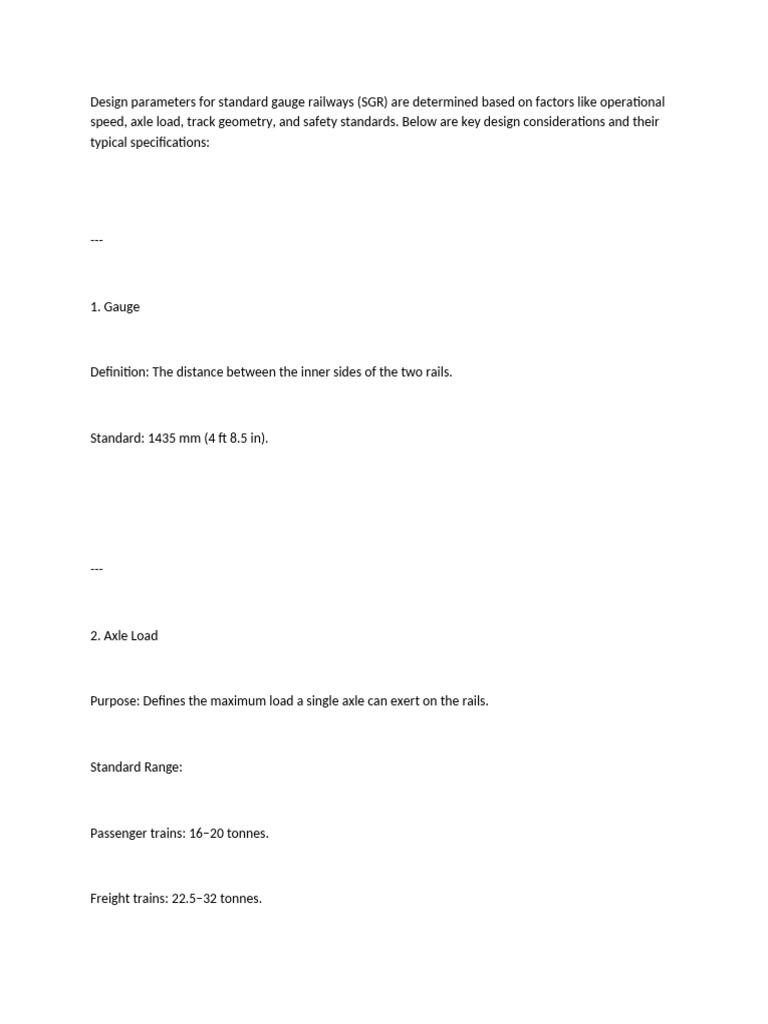 Design Paramete-WPS Office | PDF | Rail Transport | Train