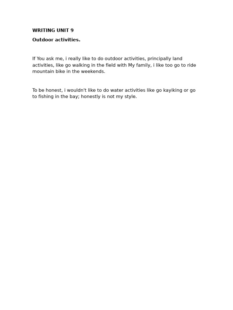 Writing Unit 9 | PDF