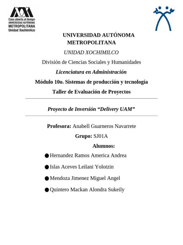Delivery UAM | PDF | Análisis FODA | Estado de resultados