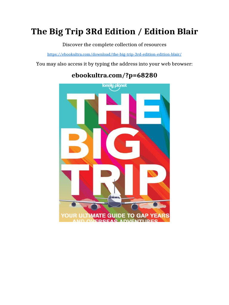 The big trip 3rd edition / Edition Blair Kindle & PDF Formats | PDF ...