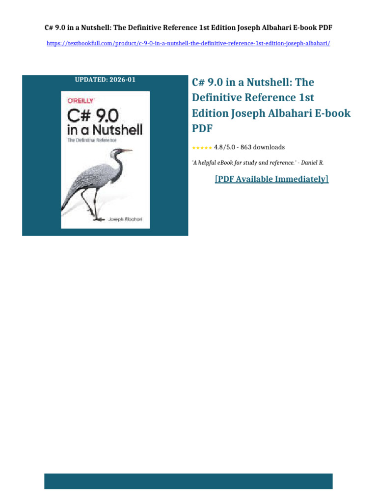 C# 9.0 in a Nutshell: The Definitive Reference 1st Edition Joseph ...