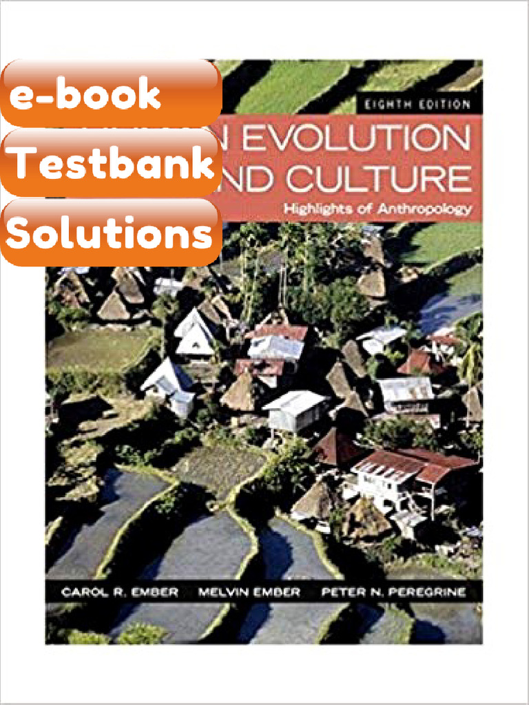 Testbank Human Evolution and Culture Highlights of Anthropology 8th ...