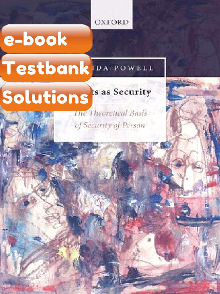 Testbank Rights as Security the Theoretical Basis of Security of Person ...