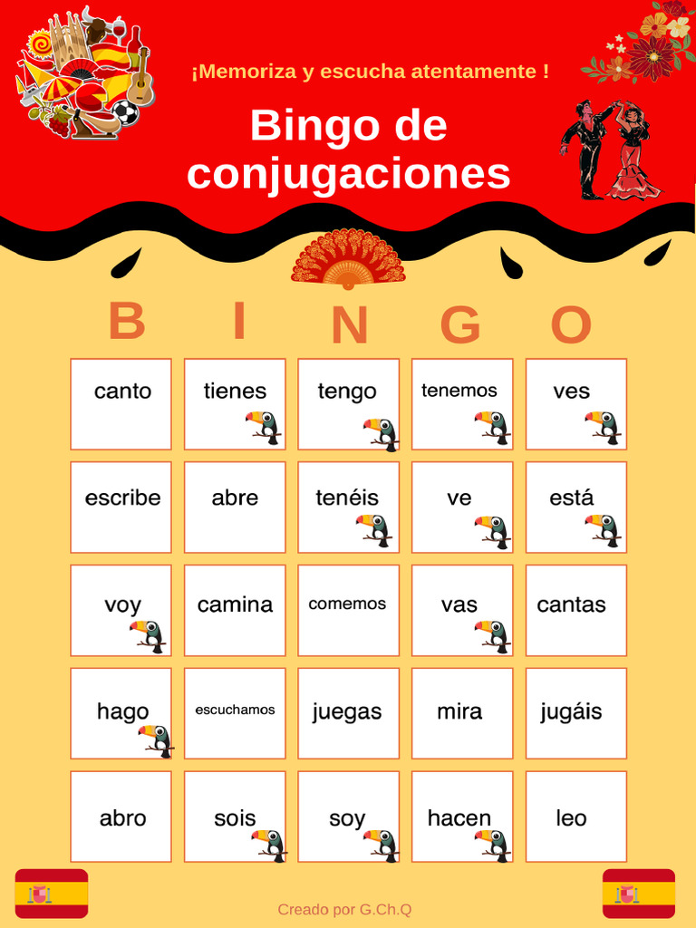 Bingo Conjugaciones | PDF