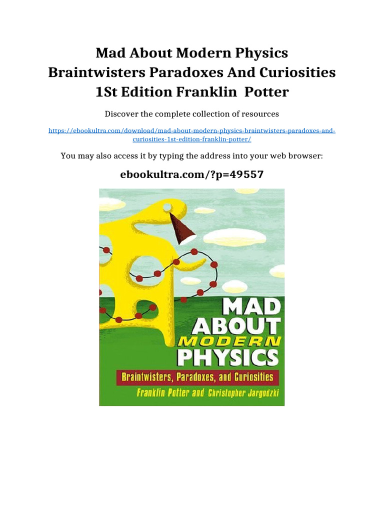 Mad about modern physics Braintwisters paradoxes and curiosities 1st ...