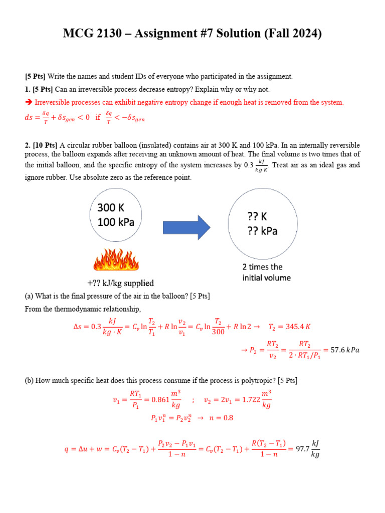 MCG 2131 Assignment #7 Solution1 | PDF | Physical Sciences | Non ...