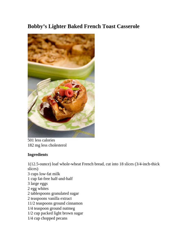 Baked French Toast Casserole | PDF