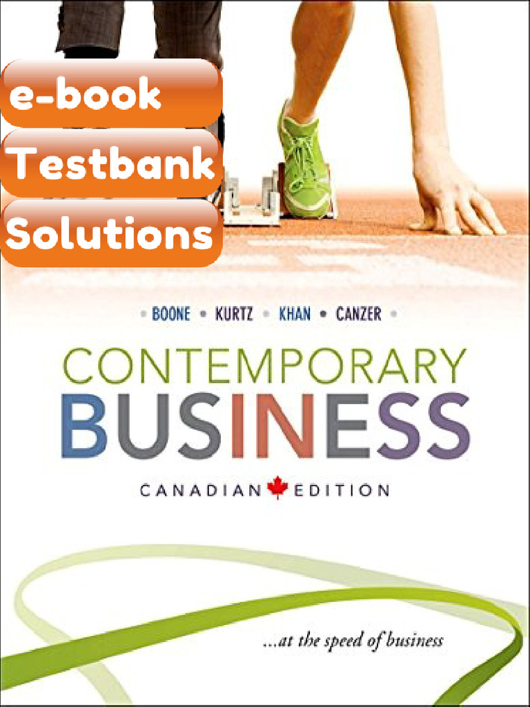 Testbank Contemporary Business 1st Canadian Edition by Louis E Boone ...