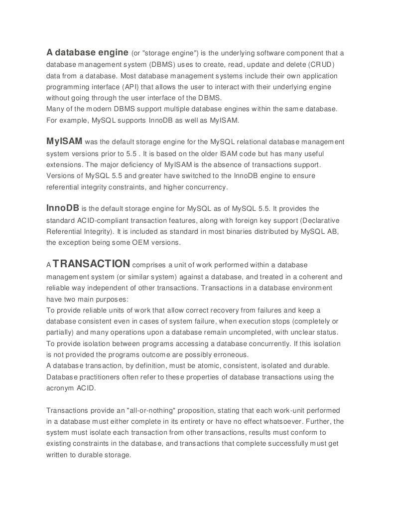 A Database Engine Pdf Database Transaction Databases