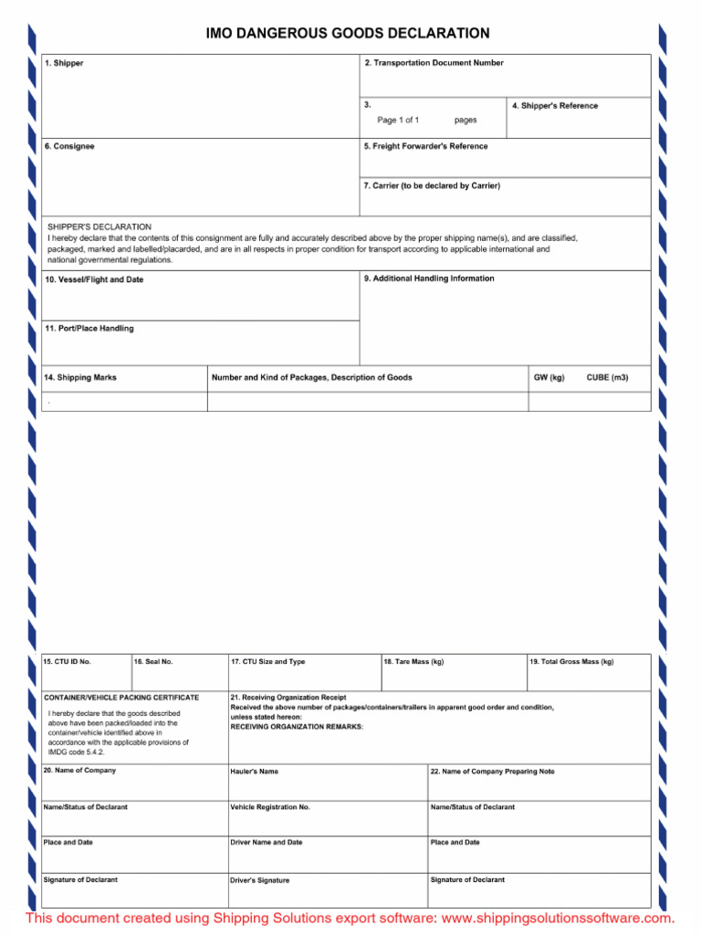 Dangerous Goods IMO | PDF