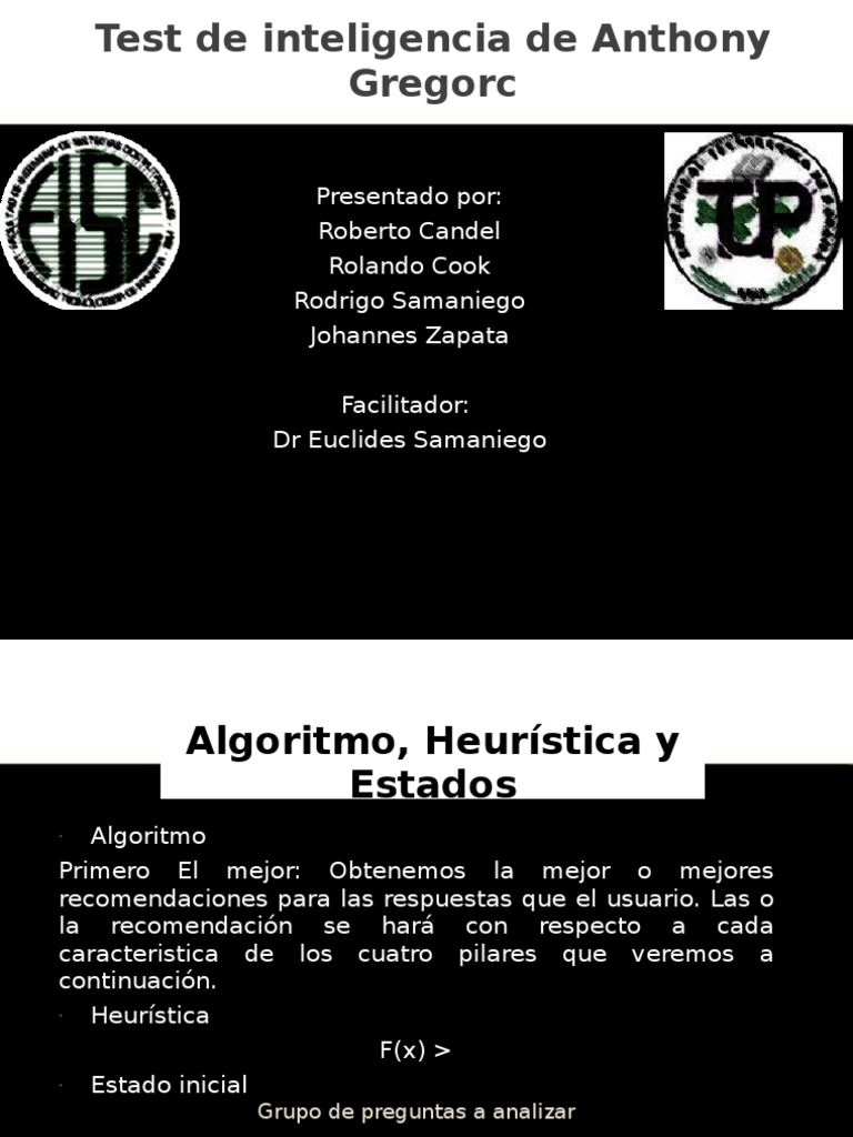 Test de Inteligencia de Anthony Gregorc | PDF | Intuición | Heurístico