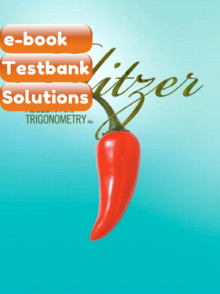 Testbank Algebra and Trigonometry 4th Edition | PDF | Trigonometry ...