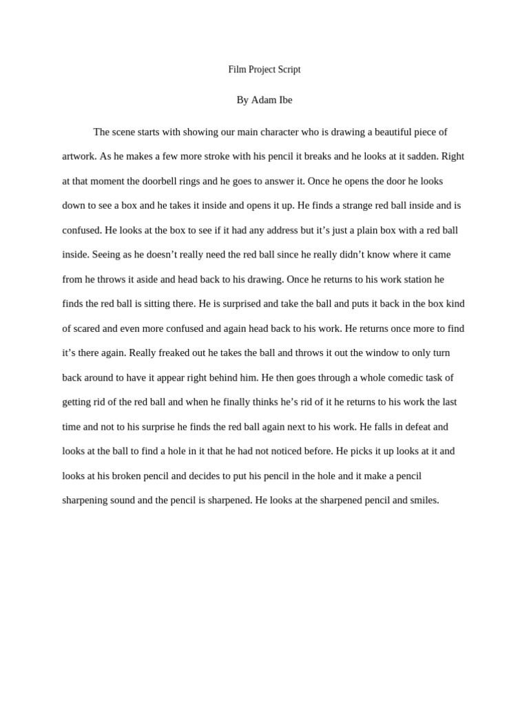 Film Project Script | PDF