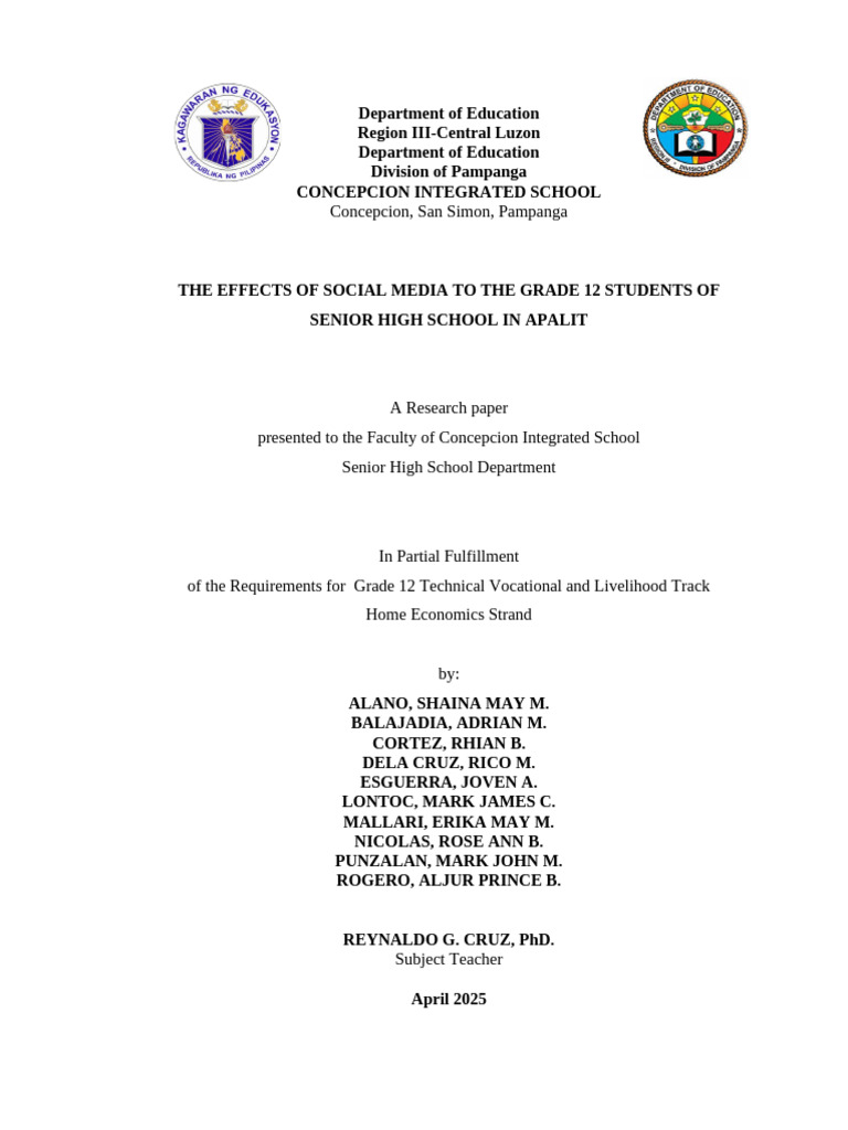 III Proposed Format for Student Researches TEMPLATE 1 | PDF | Citation ...