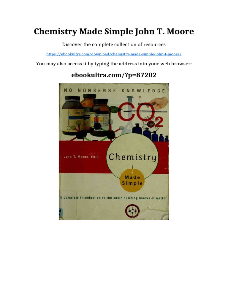 Chemistry Made Simple John T. Moore Complete Edition | PDF