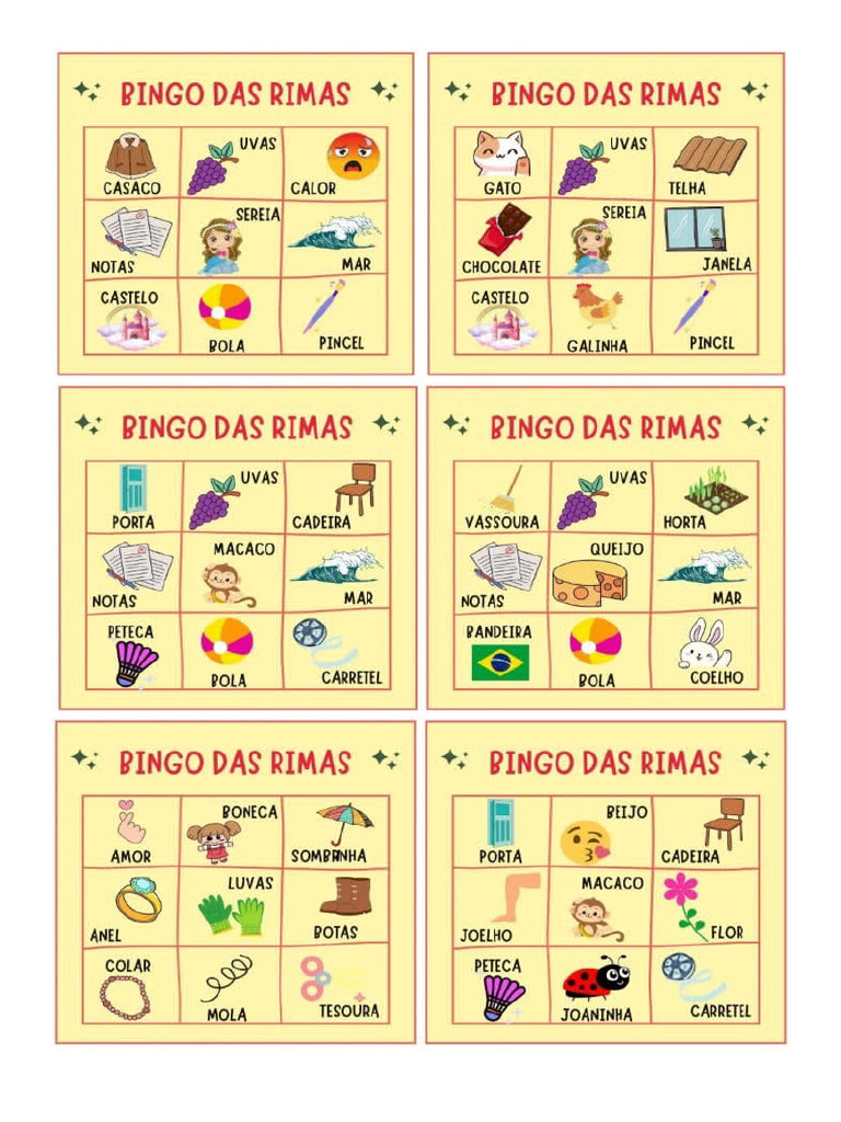 Bingo Rimas | PDF