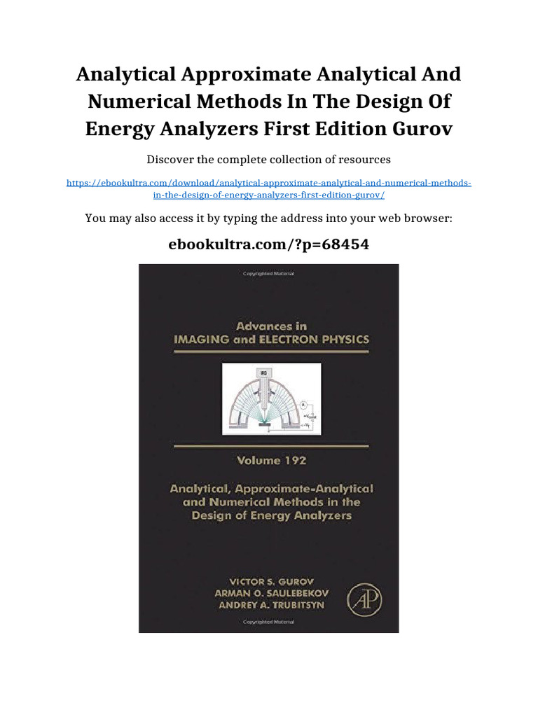 Analytical approximate analytical and numerical methods in the design ...