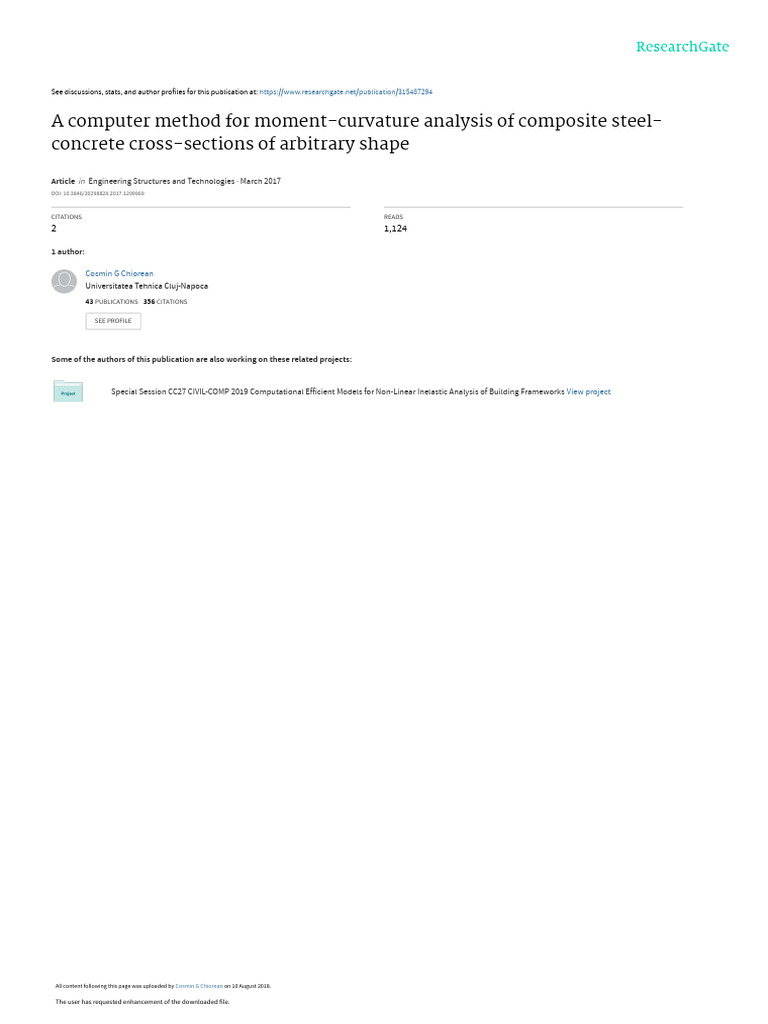 Moment-Curvature analysis of composite steel-concrete arbitrary shape ...