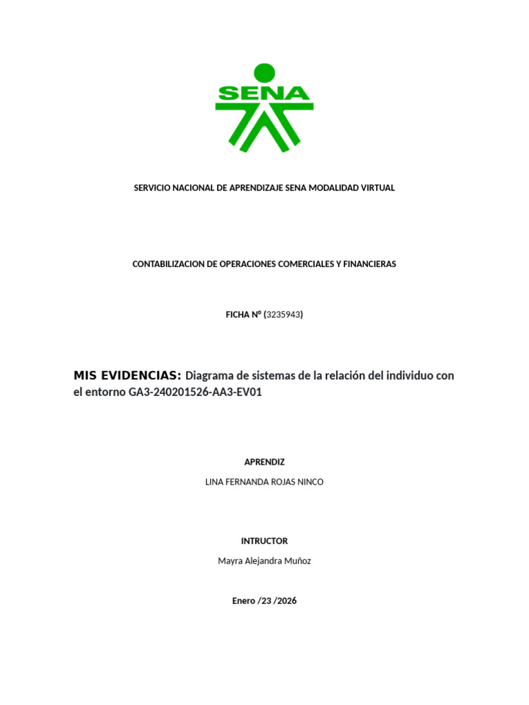 Diagrama de Sistemas de Relacion Del Individuo Con El Entorno | PDF ...