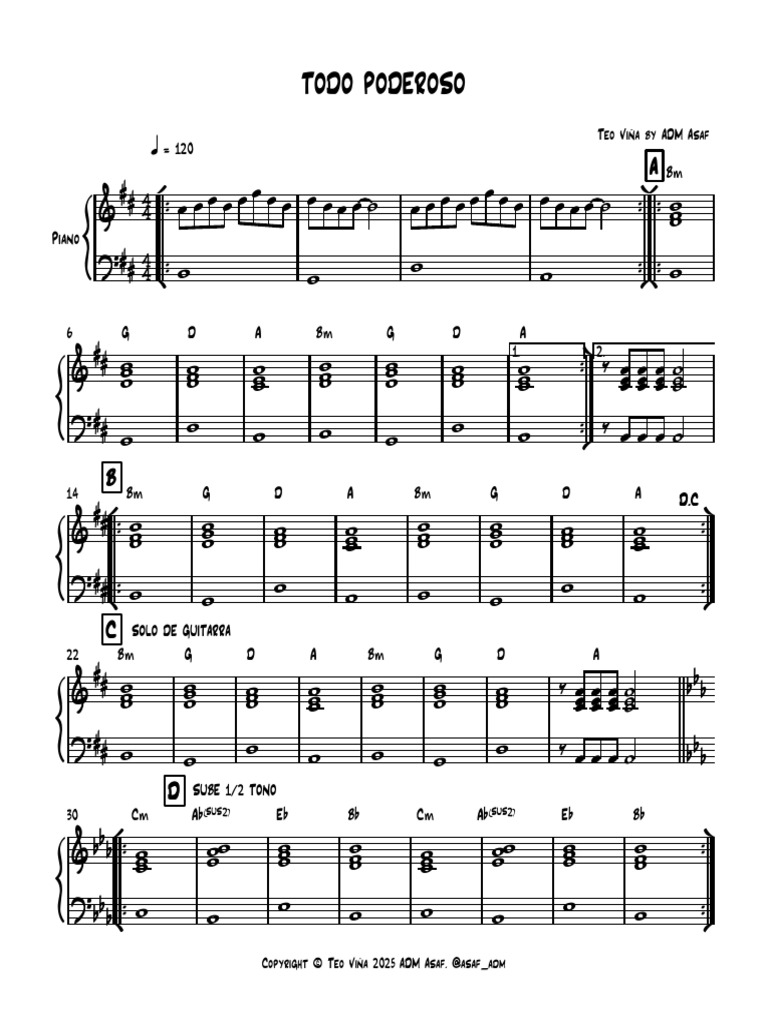 TODO PODEROSO COMPLETO - Partitura Completa | PDF