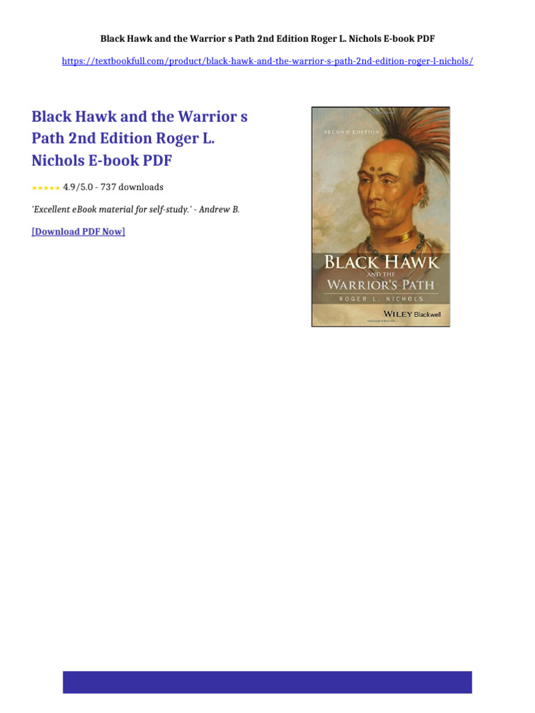 Black Hawk and the Warrior s Path 2nd Edition Roger L. Nichols eBook ...
