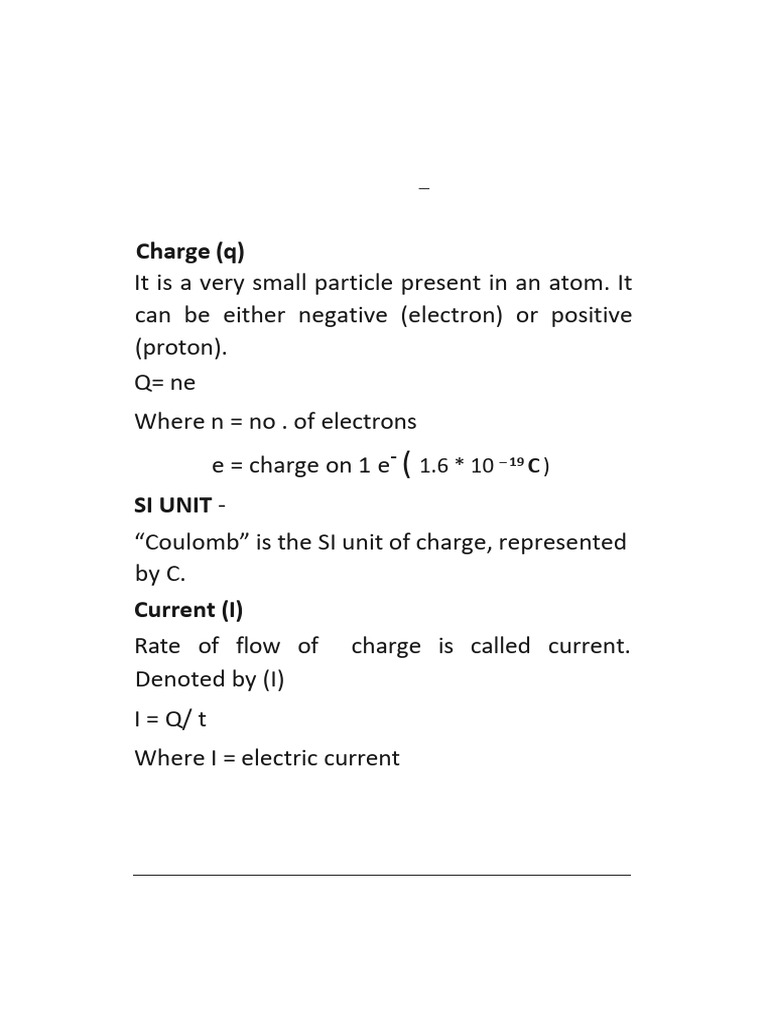 Electricity Notes Edited | PDF | Voltage | Electric Current