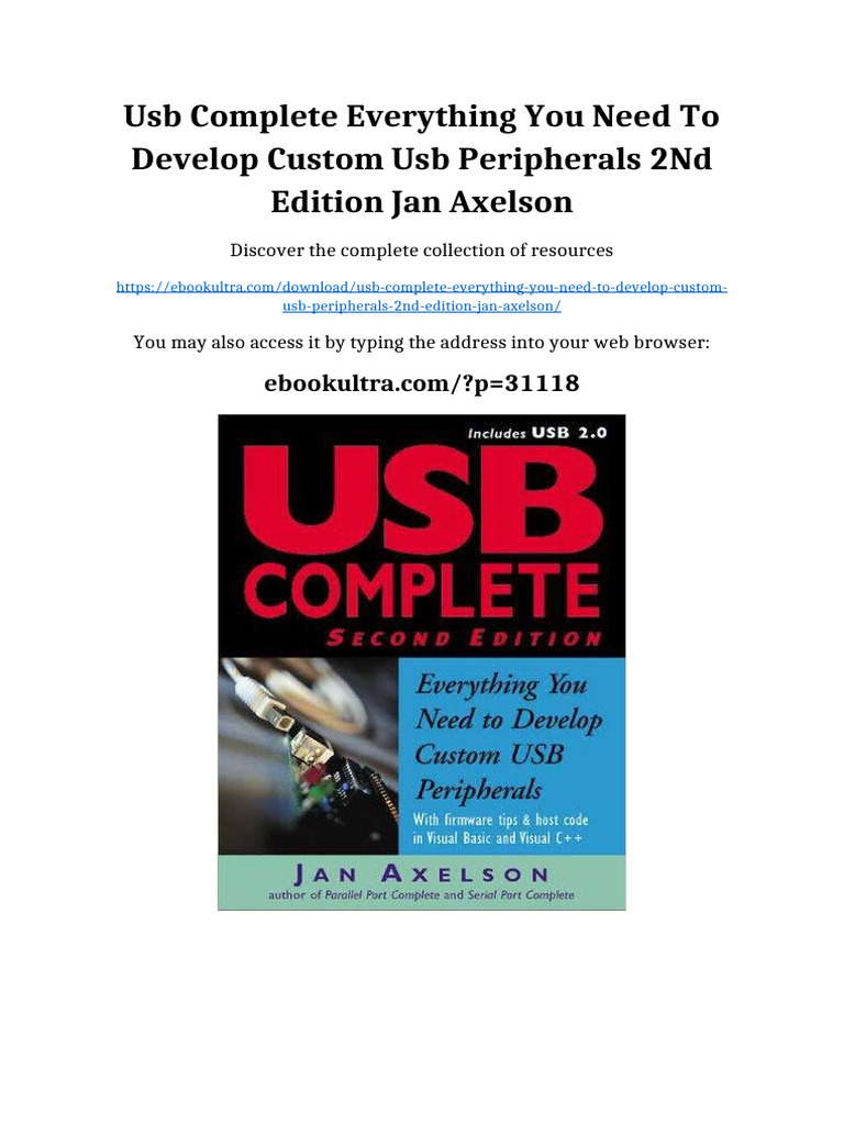 USB Complete Everything You Need To Develop Custom USB Peripherals 2nd ...