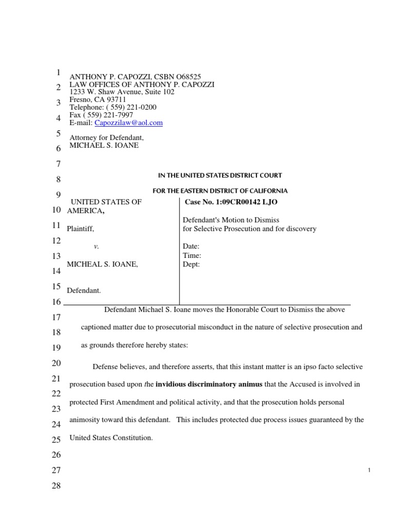 1008629---Final Draft Selective Prosecution Word 97 2003 Mike ...