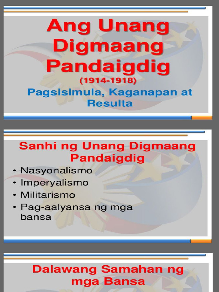 TOPIC 1 Q4 Ang Unang Digmaang Pandaigdig | PDF