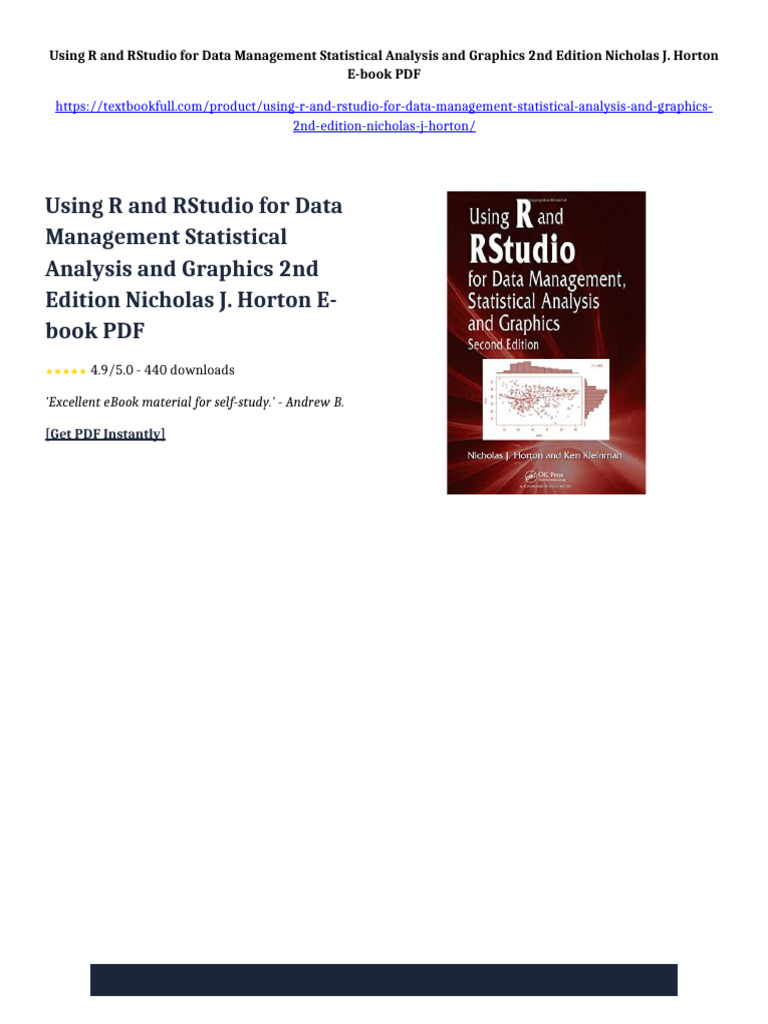 Using R and RStudio For Data Management Statistical Analysis and ...
