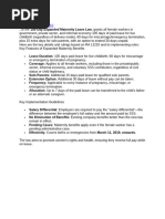 105-Day Expanded Maternity Leave Act | PDF | Parental Leave | Welfare