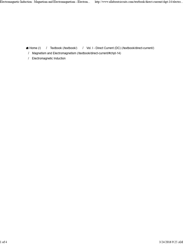 Electromagnetic Induction - Magnetism and Electromagnetism ...