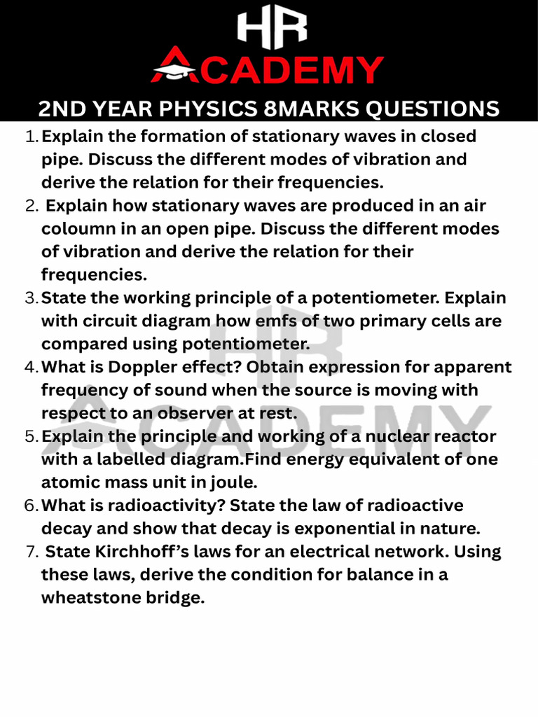 Physics 2nd YEAR | PDF