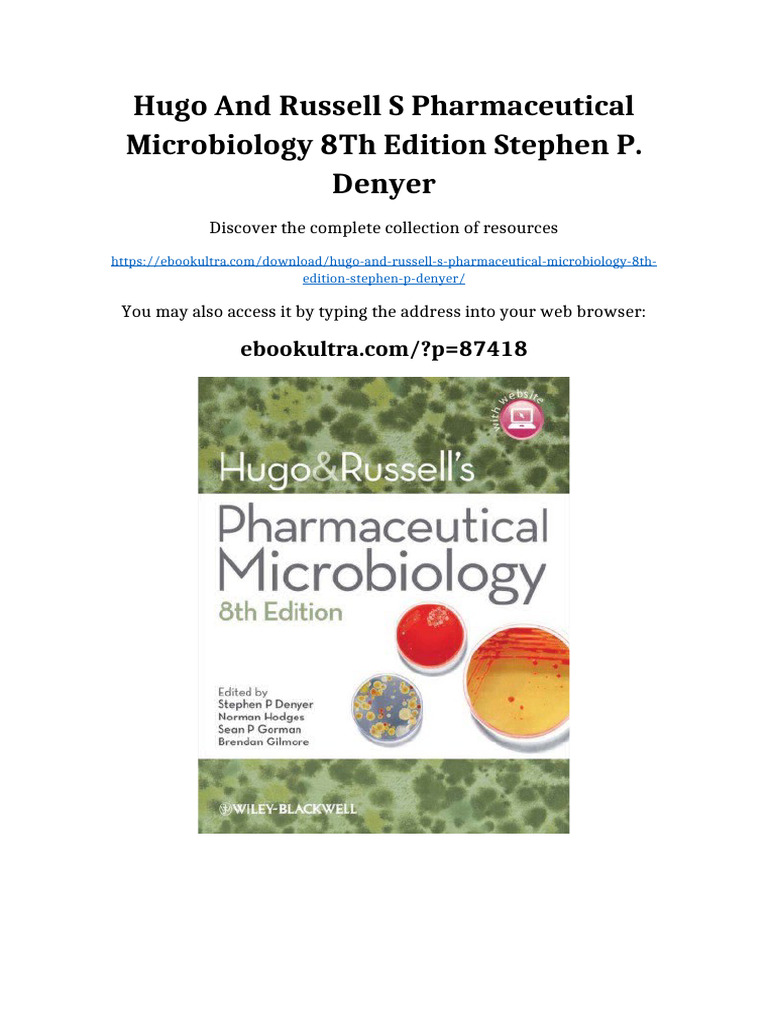 Hugo and Russell s Pharmaceutical Microbiology 8th Edition Stephen P ...
