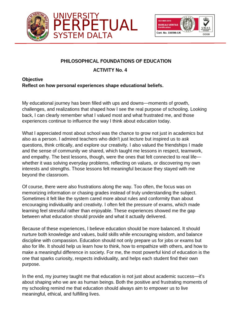 Activity No 4- Aicken s. Josol | PDF | Experience | Empathy